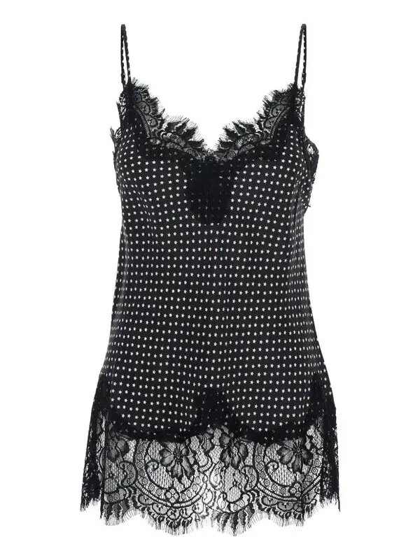 Gold Hawk Star Print Camisole - Black