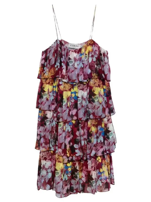 Iceberg Floral-print Mini Dress - Red