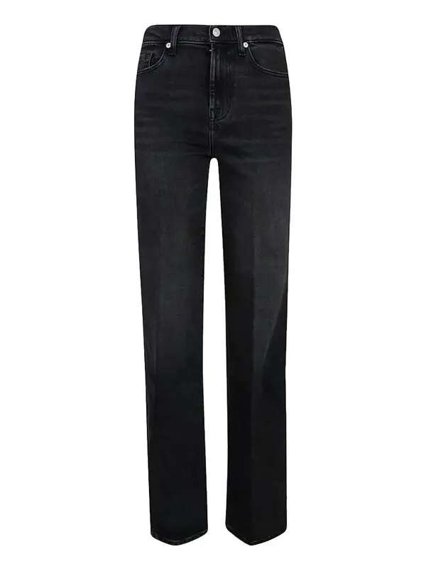 7 For All Mankind Flared Trousers - Black