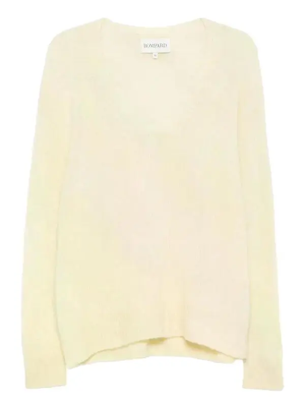 Eric Bompard V-neck Long-sleeve Sweater - Yellow