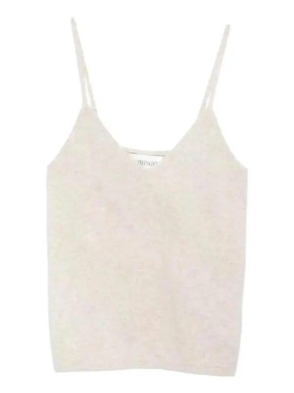 Eric Bompard V-neck Strap Top - Neutrals