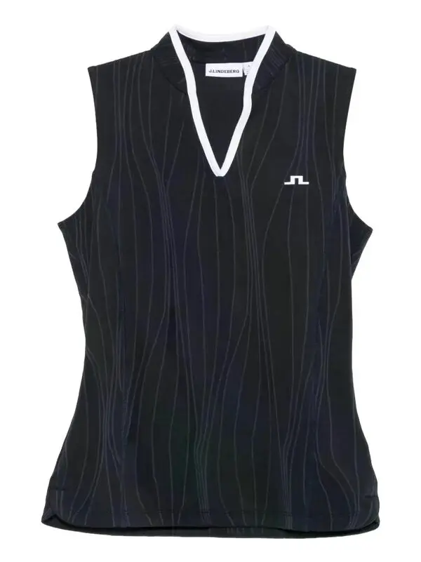 J. Lindeberg Sleeveless V-neck Top - Black