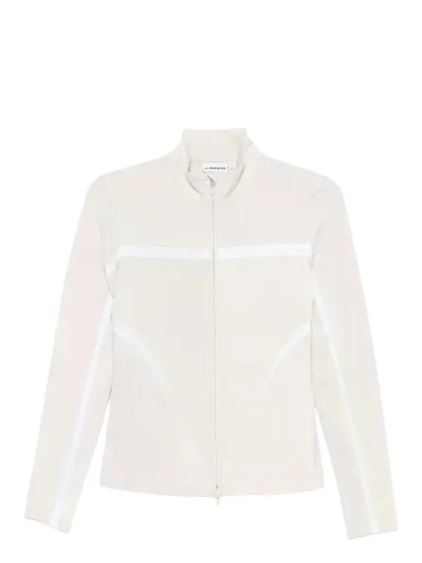 J. Lindeberg Striped Zip Knitwear - Neutrals