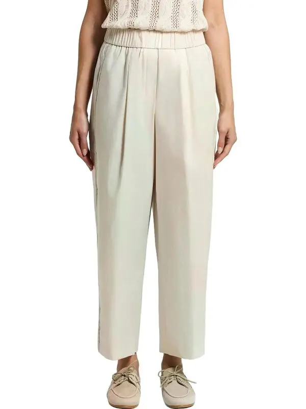 Peserico Elasticated-waist Trousers - Neutrals