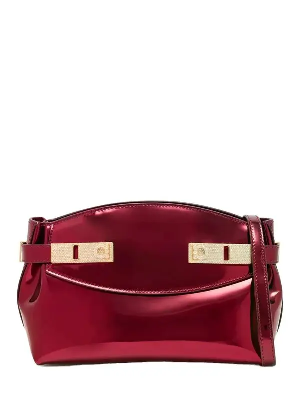 FERRAGAMO Hug Clutch With Crystal Embellishments - Red