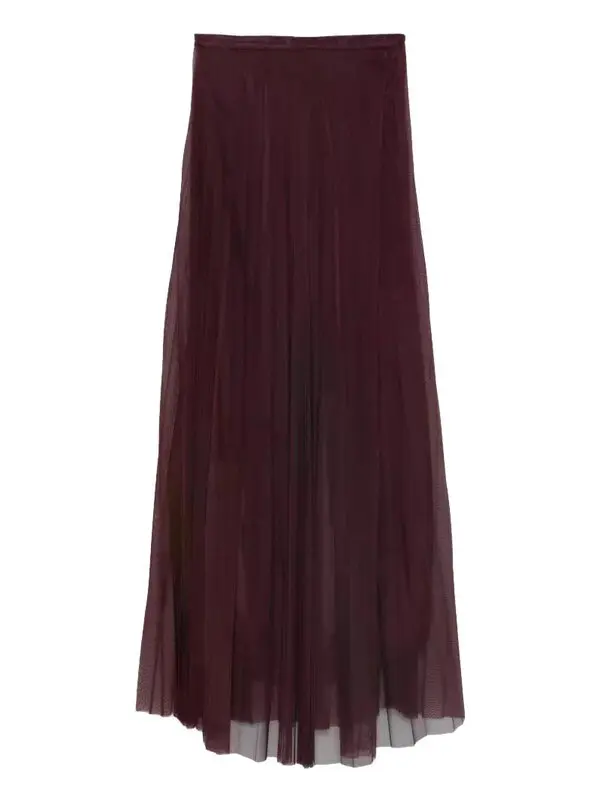 FORTE_FORTE Pleated Skirt - Red