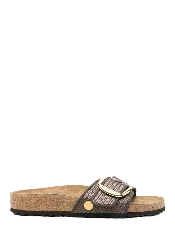 BIRKENSTOCK Madrid Big Buckle Raffia Sandals - Brown