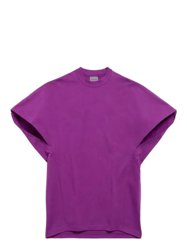 Balenciaga Structured Jersey T-shirt - Purple