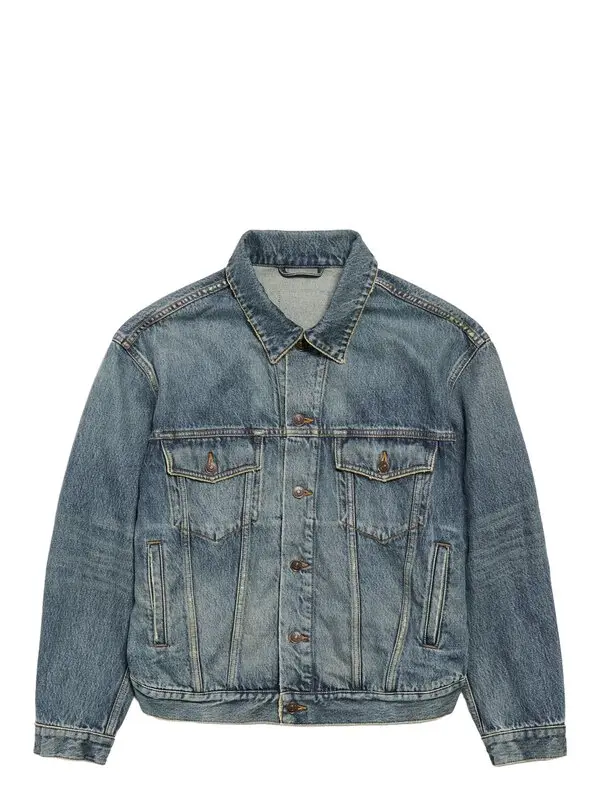 Balenciaga Kick Denim Jacket - Blue