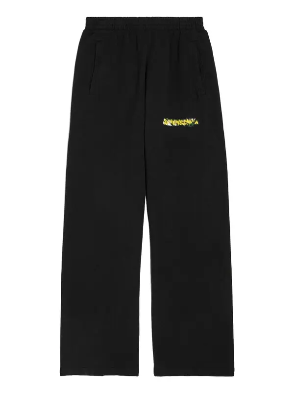 Balenciaga Messy Spray Baggy Sweatpants - Black