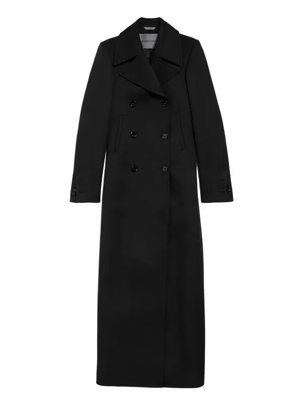 Balenciaga Long Tailored Trench Coat - Black