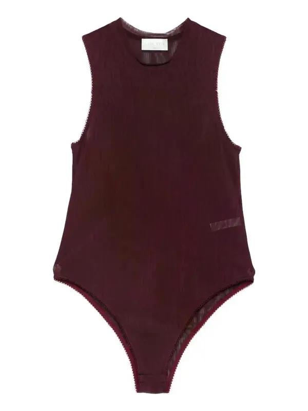 FORTE_FORTE Scalloped Bodysuit - Red