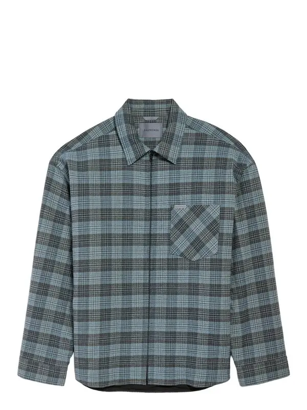 Balenciaga Padded Overshirt - Blue