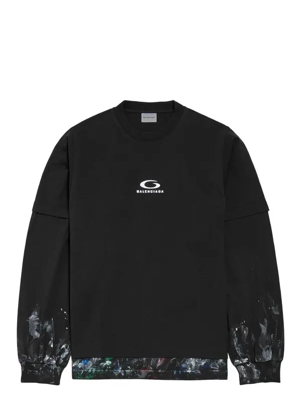 Balenciaga Hybrid Double T-shirt - Black