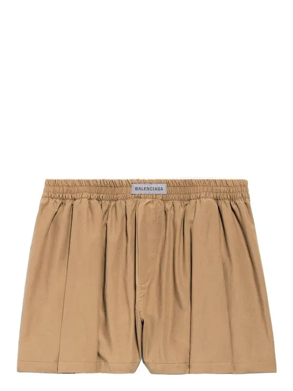 Balenciaga A-line Boxer Shorts - Beige