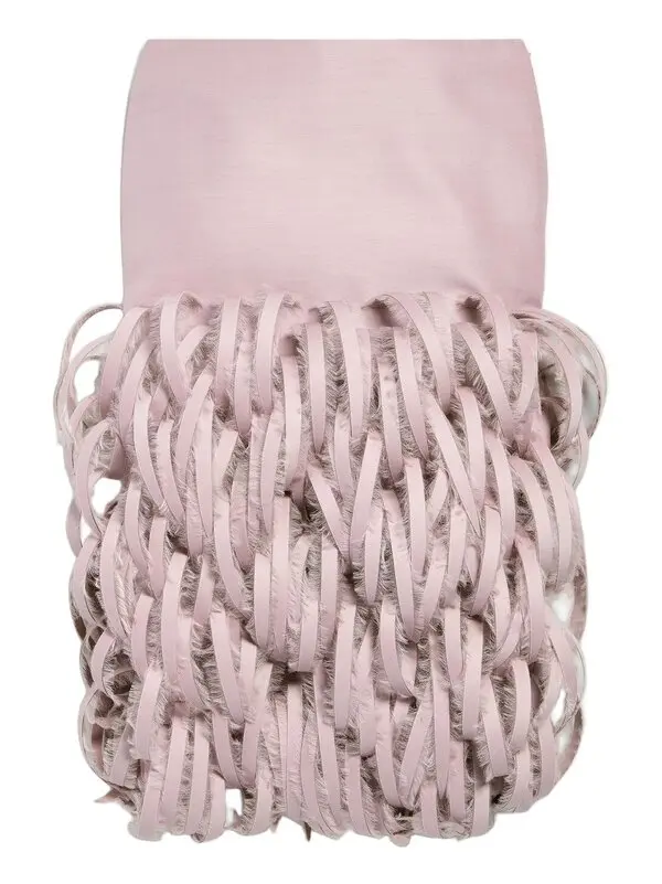 Balenciaga Fluffy Feathers Pencil Skirt - Pink