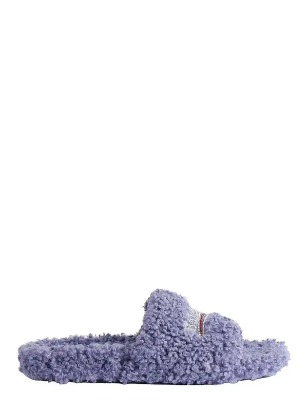 Balenciaga Furry Open Mule - Purple