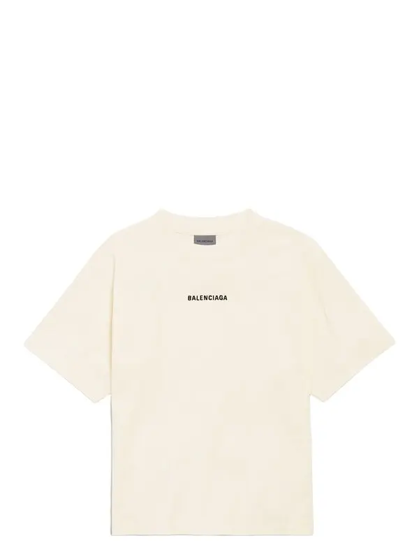 Balenciaga Back T-shirt Medium Fit - Cream