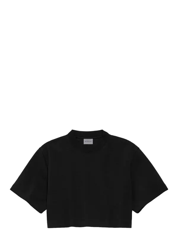 Balenciaga Cropped T-shirt - Black