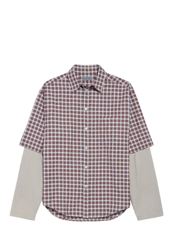 Balenciaga Wrong Sleeve Shirt - Red