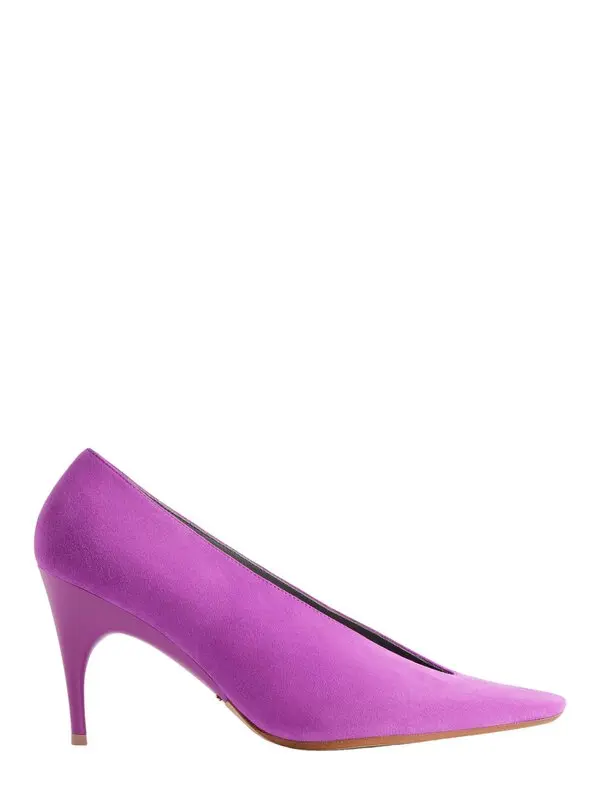 Balenciaga Duchesse 90mm Suede Pumps - Pink