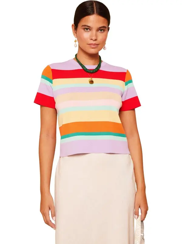 Rixo Nalini Capri Stripe Top - Multi