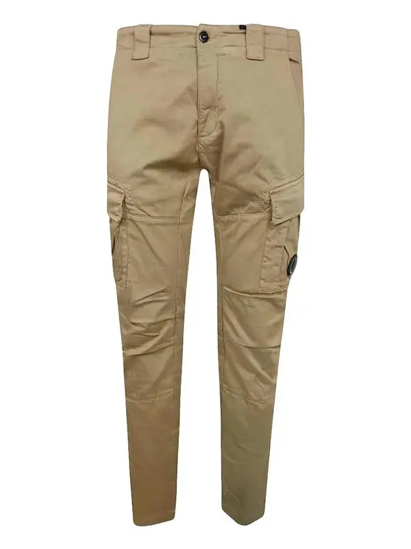 C.P. COMPANY Logo-label Cargo Trousers - Neutrals