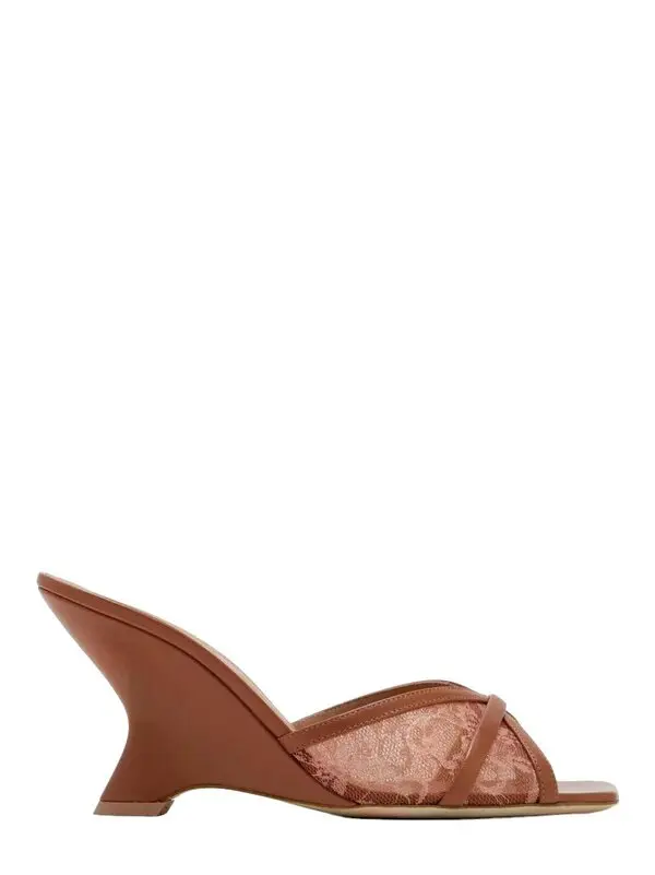 MALONE SOULIERS Perla Leather-strap Mules - Brown