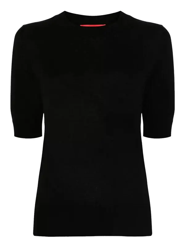 WILD CASHMERE Fine-ribbed Top - Black
