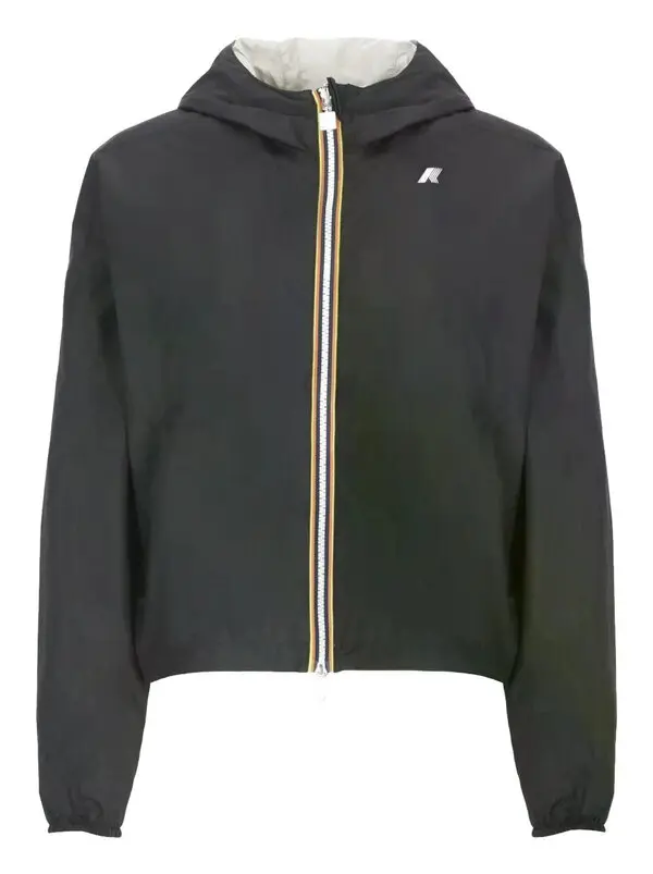 K-WAY Laurette Plus.2 Hooded Reversible Jacket - Black