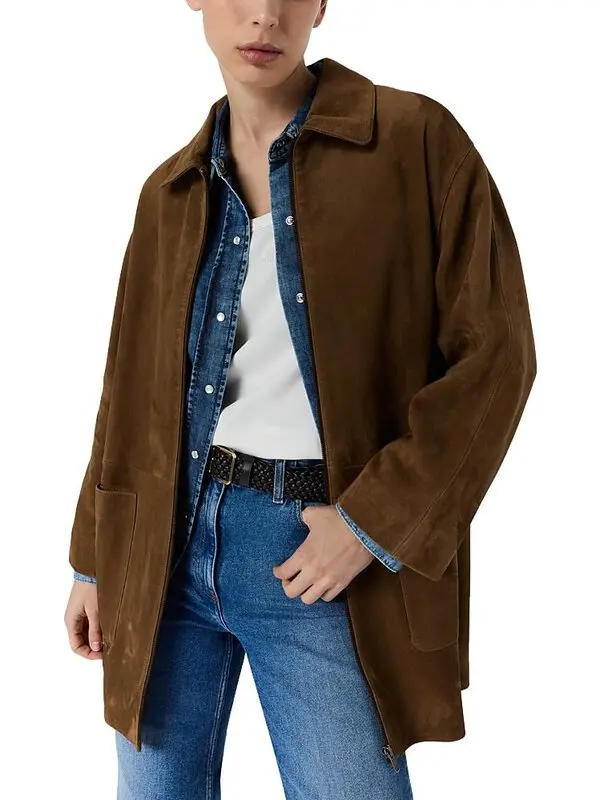 Gerard Darel Tilane Suede Jacket - Camel
