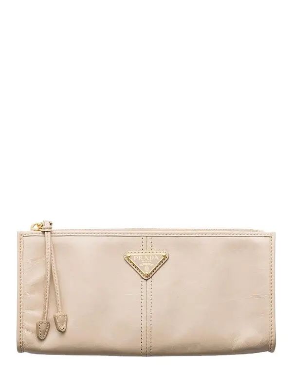 Prada Leather Pouch - Neutral