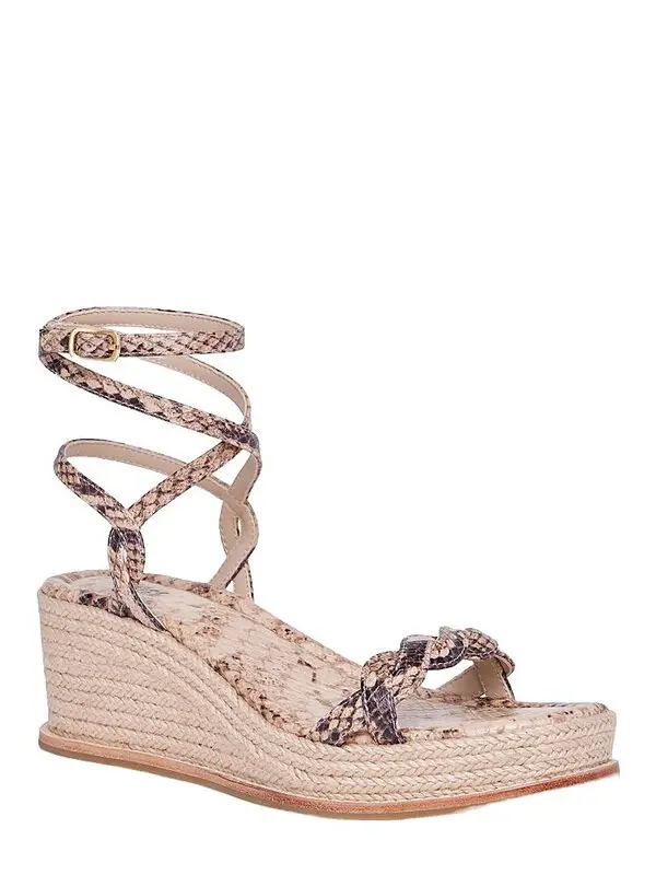 Paige Joanna Wedge Sandals - Tan Multi