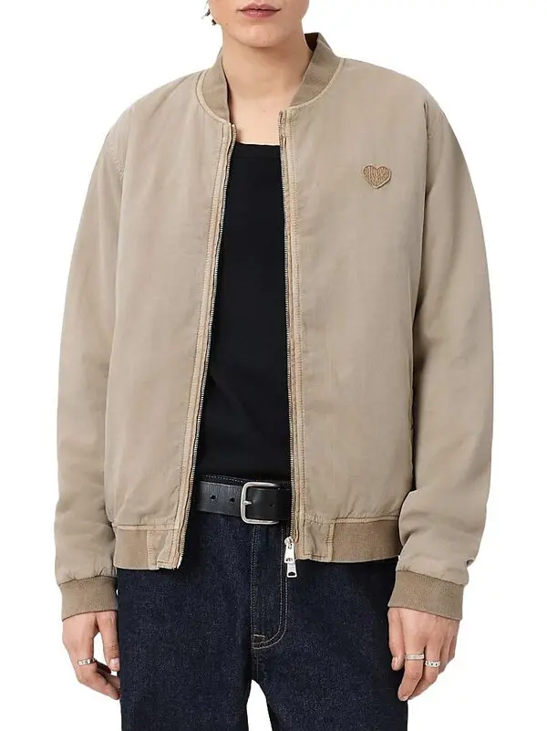 ALLSAINTS Forres Bomber Jacket - Dune Brown