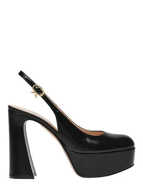 GIANVITO ROSSI Allette Slingback Pumps - Black Leather