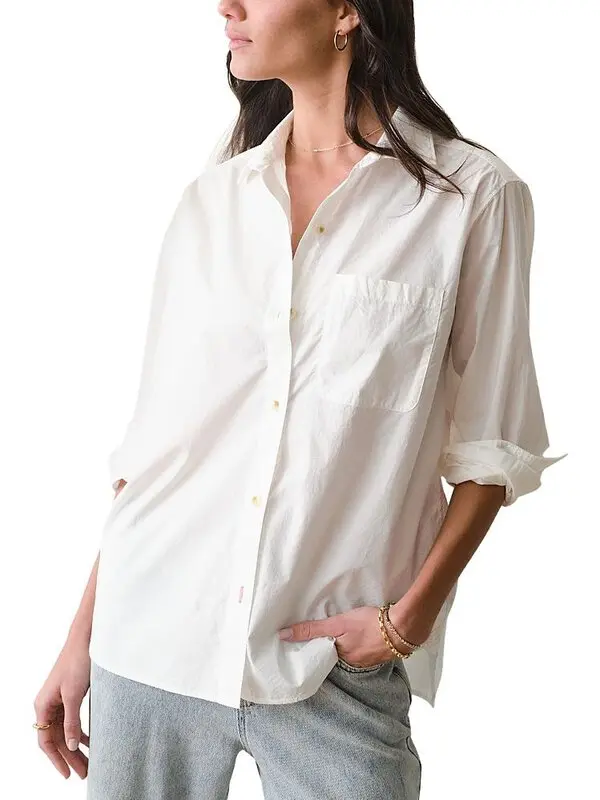 Marine Layer Jane Relaxed Shirt - White