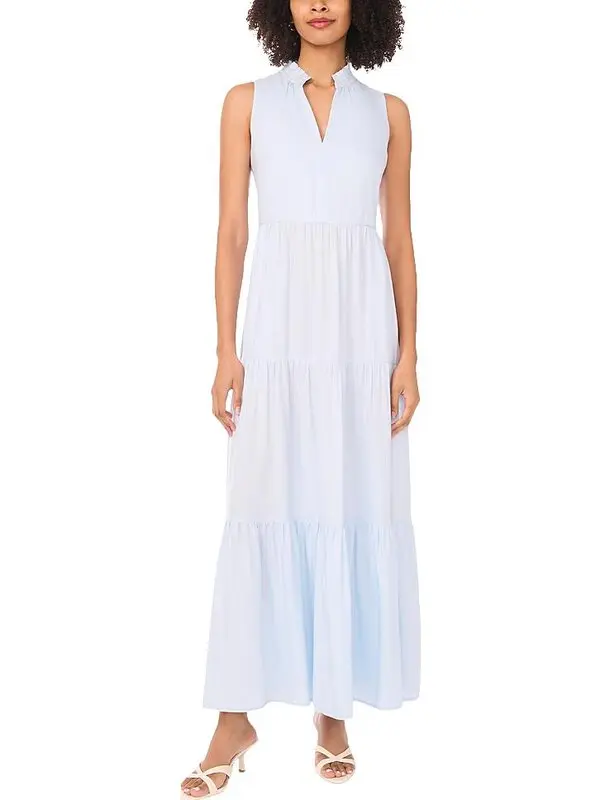 Vince Camuto V-neck Sleeveless Maxi Dress - Sky