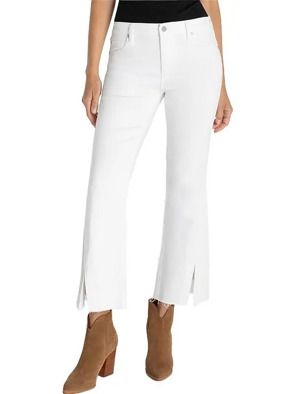 LIVERPOOL Hannah Mid-rise Crop Flare Jeans - Bright White