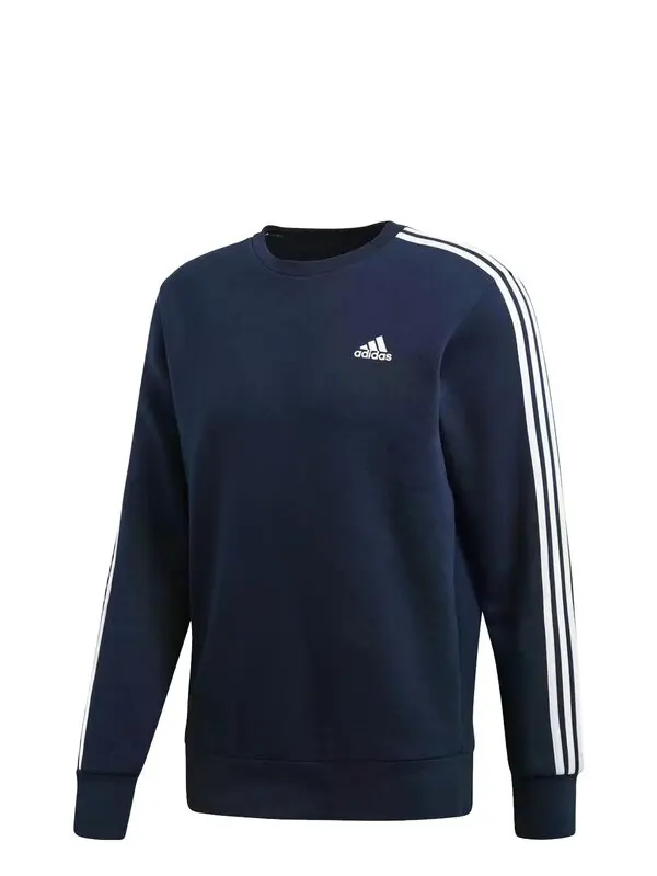 Adidas 3-stripes Crew-neck Sweatshirt - Blue