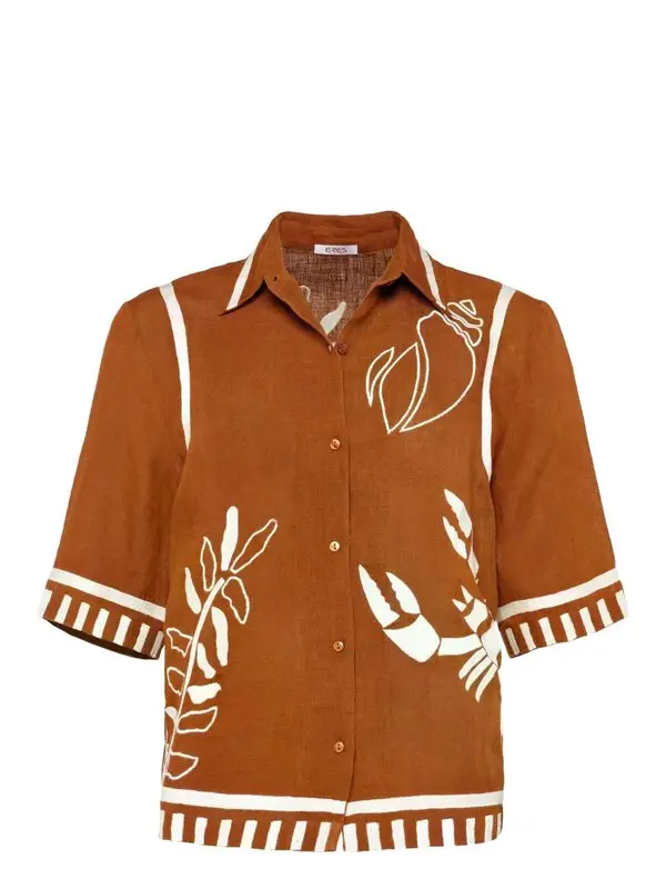 ERES Button-up Shirt - Brown