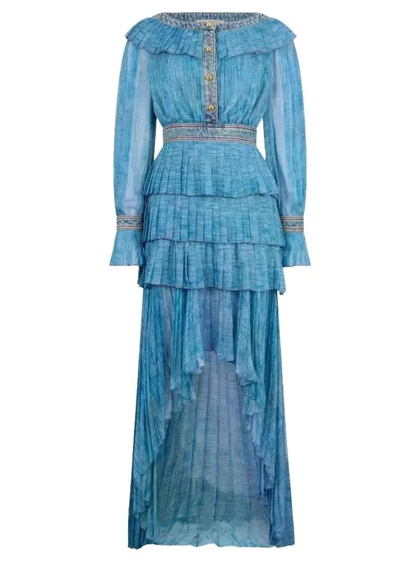 Philosophy Di Lorenzo Serafini Ruffled Midi Dress - Blue
