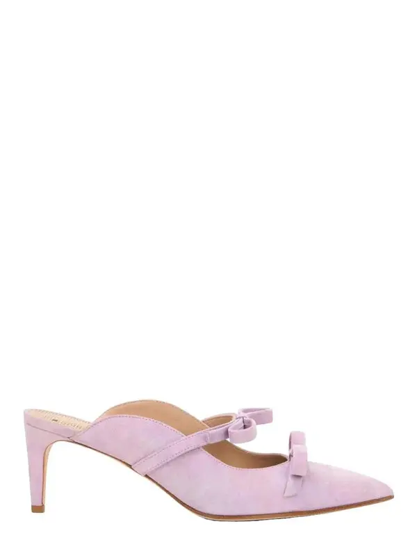 Red Valentino Bow-detail Mules - Purple