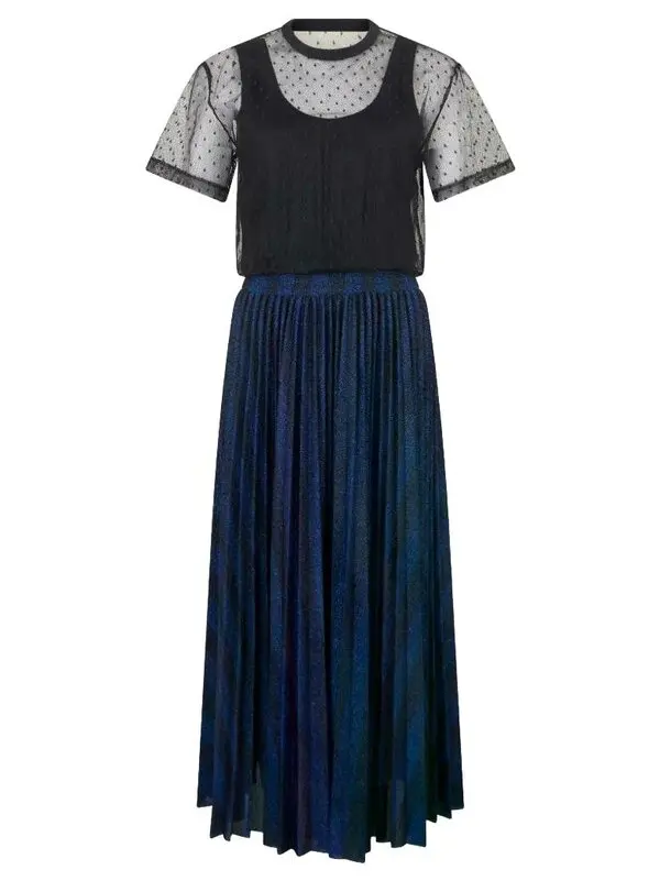 Valentino Garavani Pleated Dress - Black