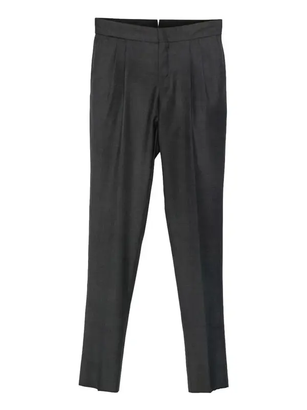 PT TORINO Pleated Wool Trousers - Grey