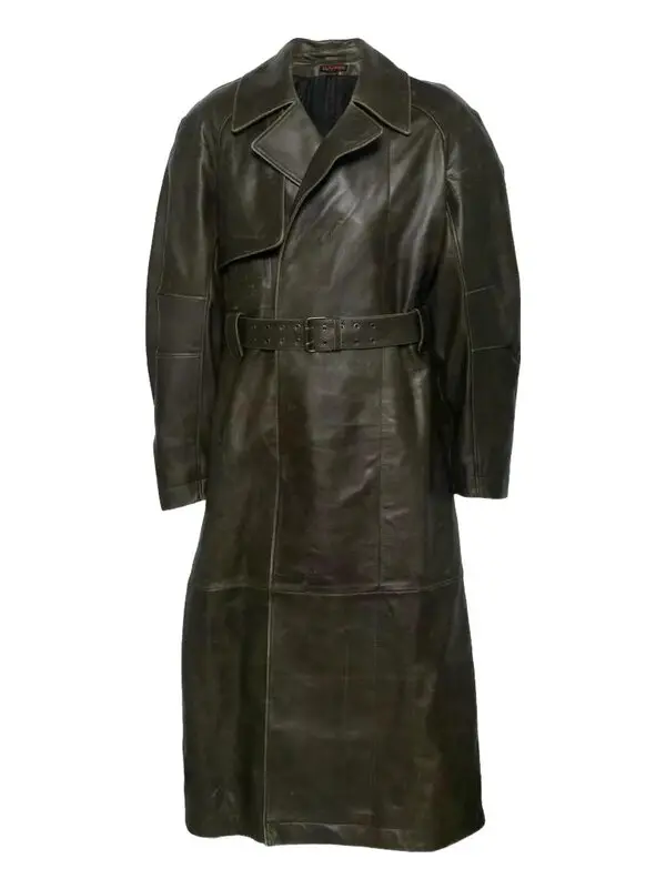 LỰU ĐẠN Belted Trench Coat - Green