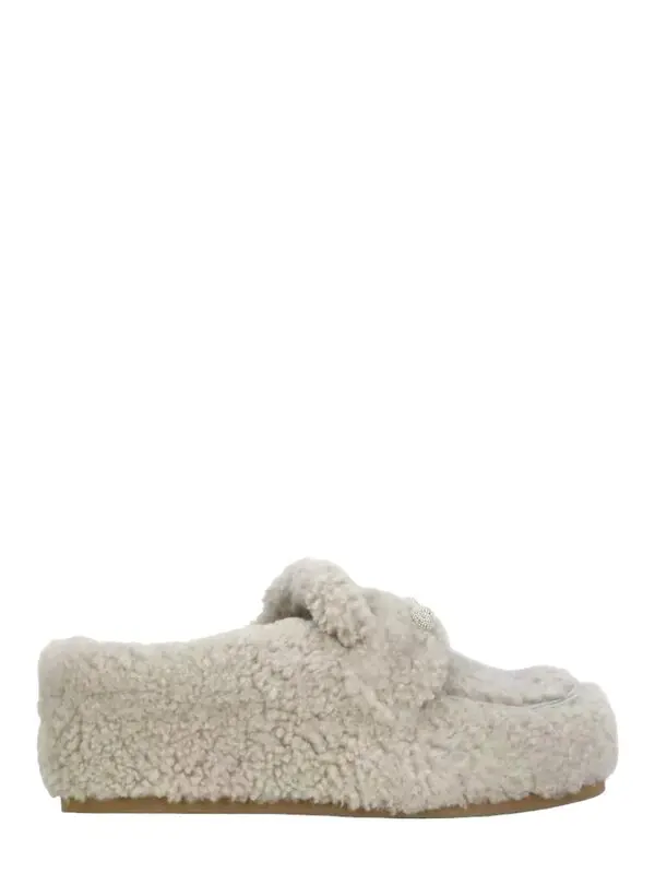 Fabiana Filippi Shearling Embellished Loafers - Neutrals