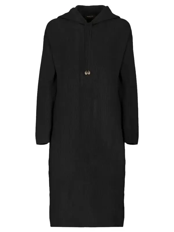 Fabiana Filippi Hooded Tie Midi Dress - Black