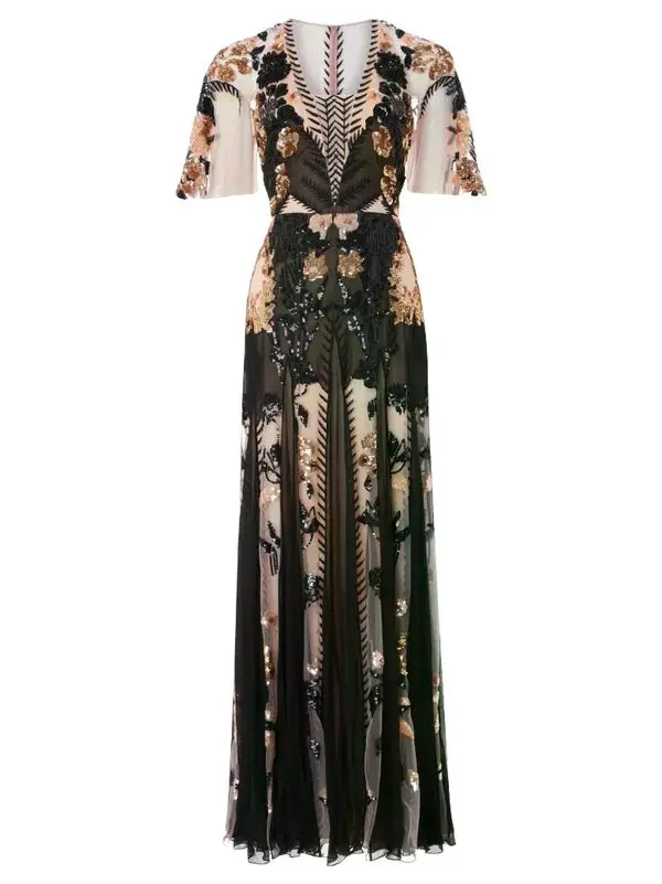 TEMPERLEY LONDON Gilded Gown - Black