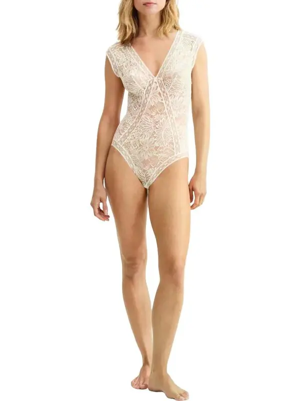 ERES Féérie Floral-lace Bodysuit - White