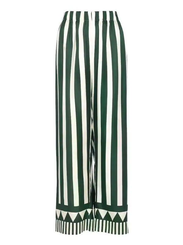 ERES Pacha Striped-pattern Trousers - Green